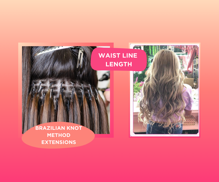 Human Hair Extensions: Brazilian Knot Method (Waist Line) + FREE Choice ...