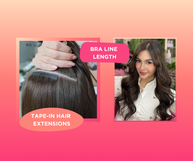 Human Hair Extensions: Tape-In Method (Bra Line) + FREE Choice of ...