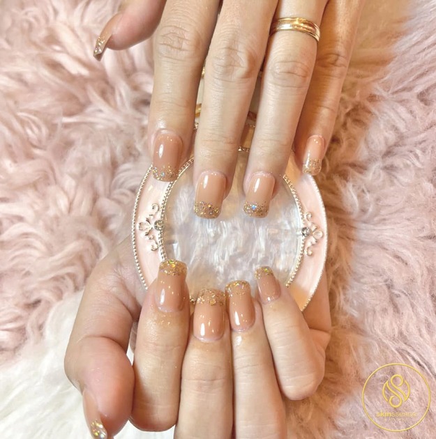 Soft Gel Nail Extensions + Classic Pedicure